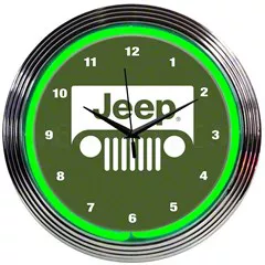 Jeep Wrangler Jeep Wrangler Grille Green Neon Clock
