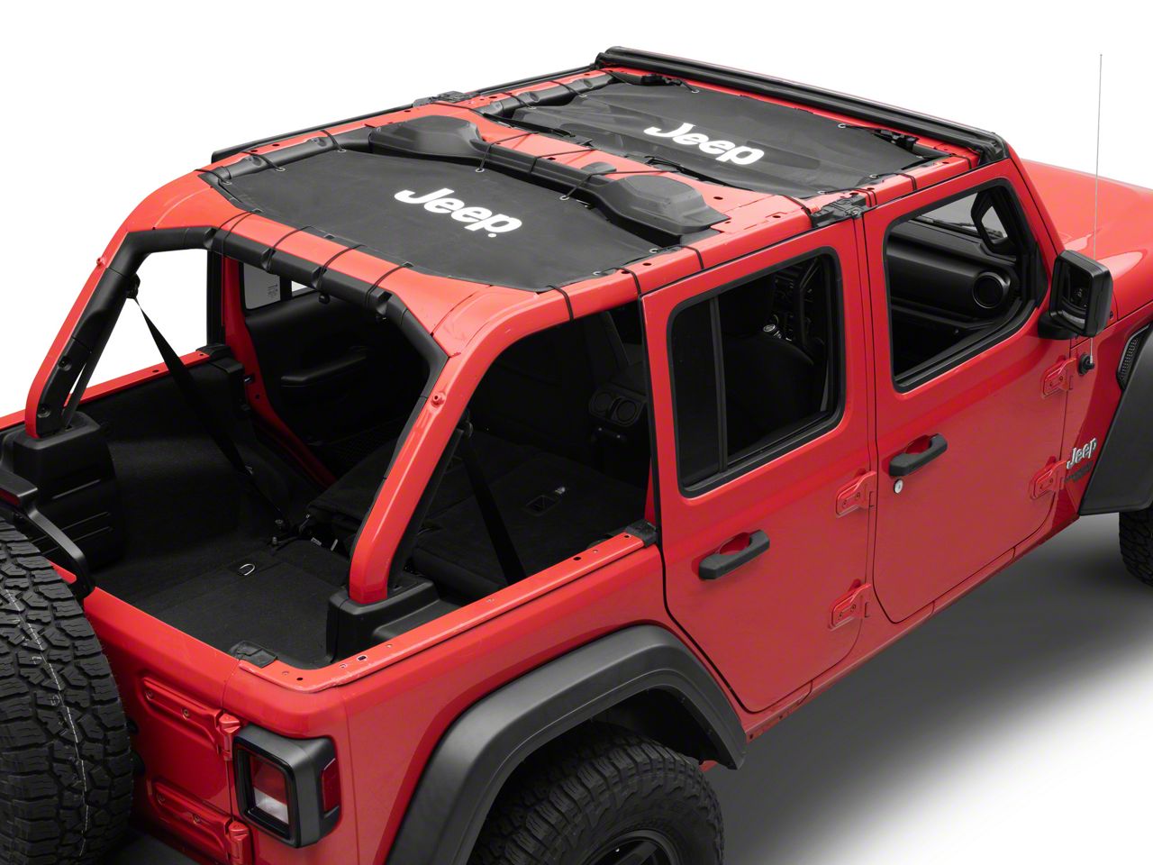 Jeep Licensed by TruShield Jeep Wrangler Mesh Sun Shade; Front and Rear ...