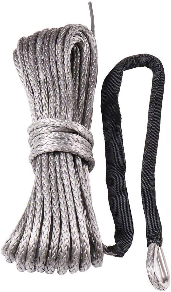 Jeep Wrangler 1/4-Inch x 50-Foot Synthetic Winch Rope; 10,000 lb ...