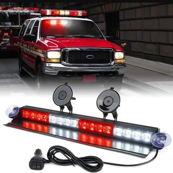 Jeep Wrangler 18-Inch Windshield Dash Strobe Light with Suction Cups ...