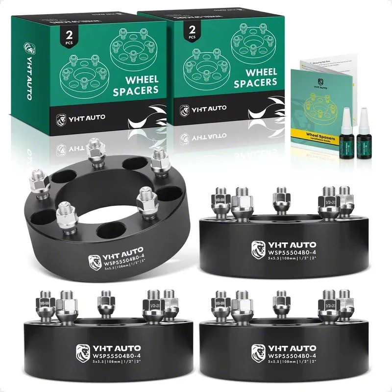 Jeep Wrangler 2-Inch 5-Lug Wheel Spacers; Black; Set of Four (76-86 ...