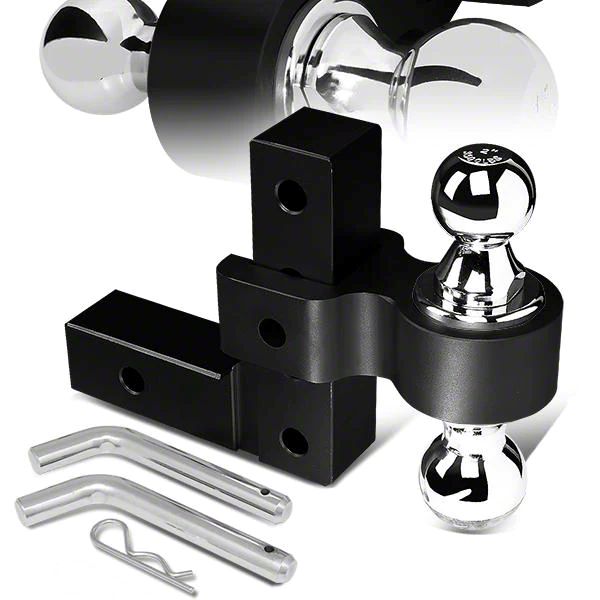 Jeep Wrangler 2-Inch Receiver Hitch Adjustable Dual-Ball Mount; 6-Inch ...