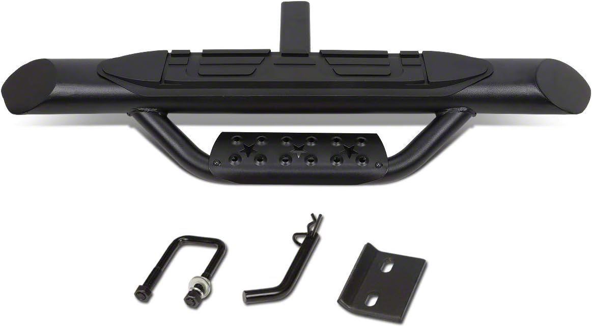 Jeep Wrangler 2-Inch Receiver Hitch Oval Step; Black (Universal; Some ...