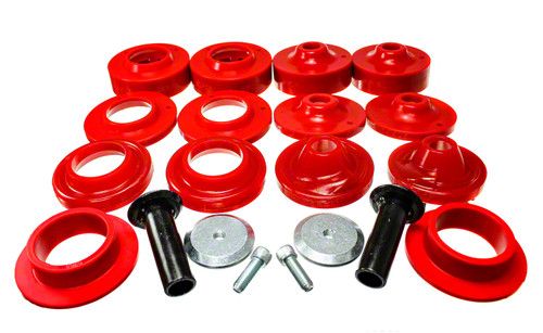 Jeep Wrangler 2-Inch Rock-Flex Adjustable Coil Spacer Set; Red (18-24 ...