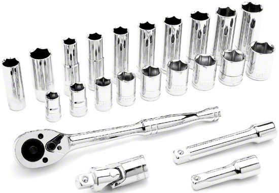 Universal XT 3/8-Inch Drive Metric Socket Set; 3-Piece Set; 23 Piece ...