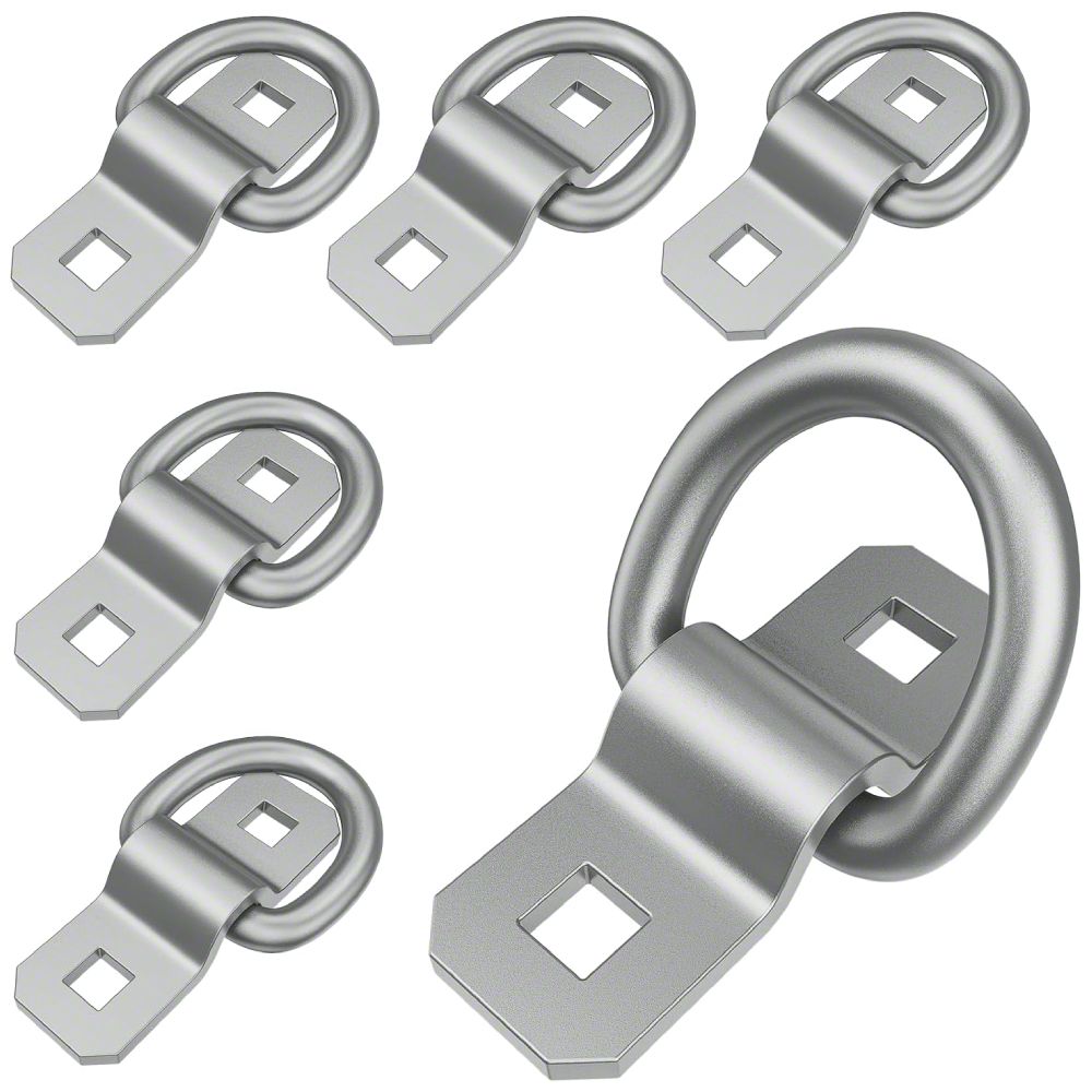 Jeep Wrangler 3/8-Inch Heavy Duty D-Ring Tie Down Anchor Kit; Silver ...