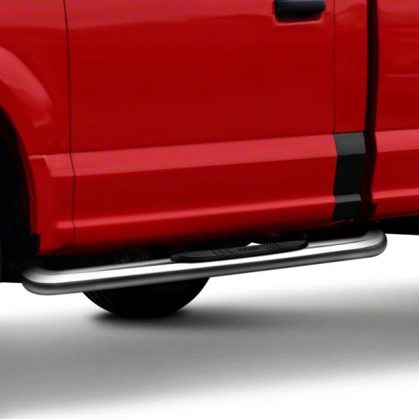 Jeep Wrangler 3-Inch Round Side Step Bars; Polished Stainless (07-18 ...