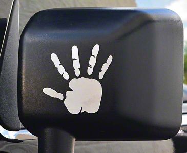 Jeep Wrangler 3-Inch Wave Hand Emblem; Satin (Universal; Some ...
