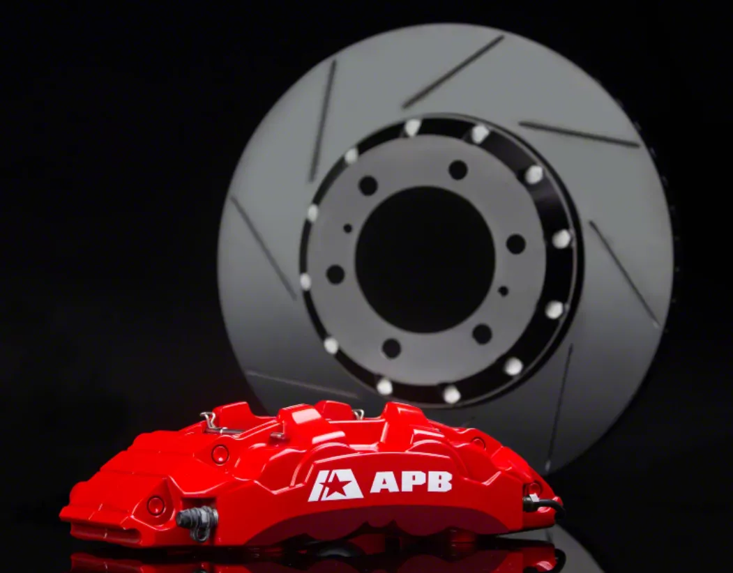 APB Jeep Wrangler 4-Piston Front Big Brake Kit with 14-Inch Slotted ...