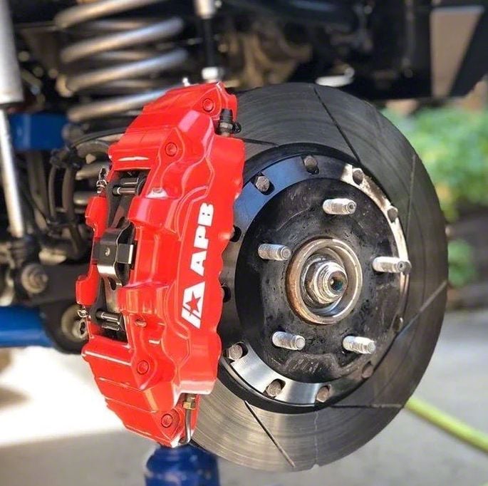 APB Jeep Wrangler 4-Piston Front Big Brake Kit with 14-Inch Slotted ...