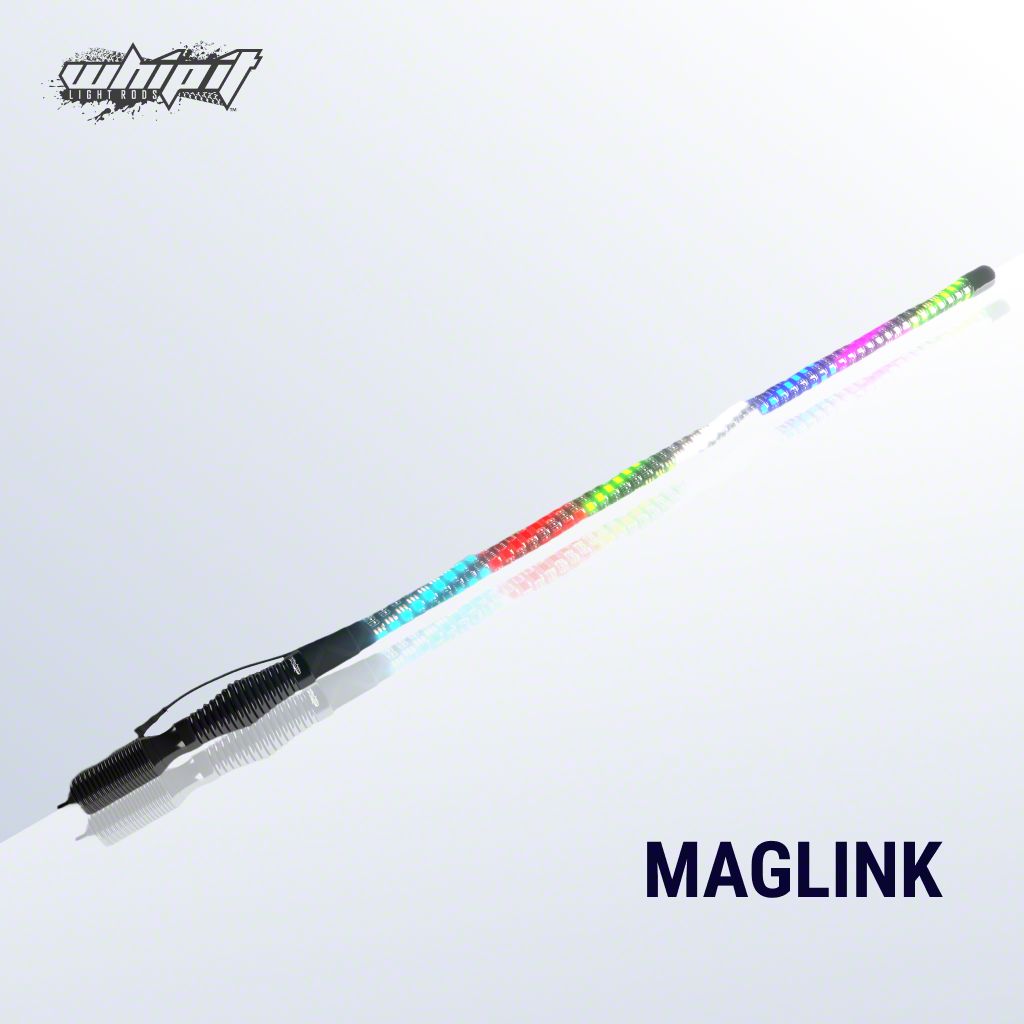 Jeep Wrangler 5-Foot MagLink RGB Chasing LED Whip (Universal; Some ...