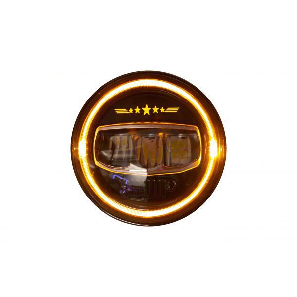 Jeep Wrangler 7-Inch LED Halo Headlights with Jeep Grille Imprint ...