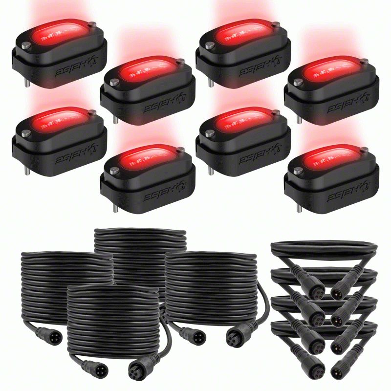 Jeep Wrangler 8-Piece Wide Angle RGB Rock Lights (Universal; Some ...