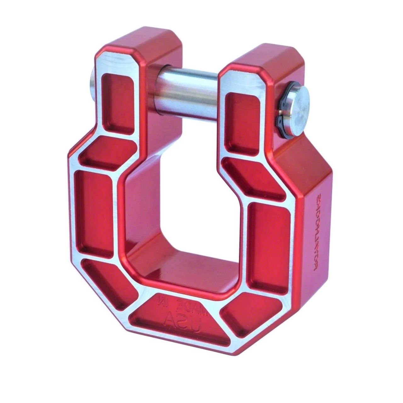 Royal Hooks Jeep Wrangler Aluminum D-Ring Shackle; Red Milled RHO-12017 ...