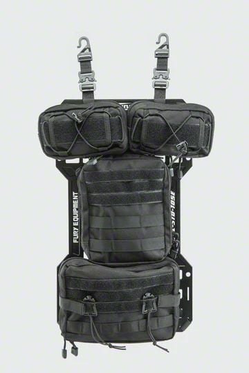 Jeep Wrangler Armory Series Front Seat Extension MOLLE Panel with Bags ...