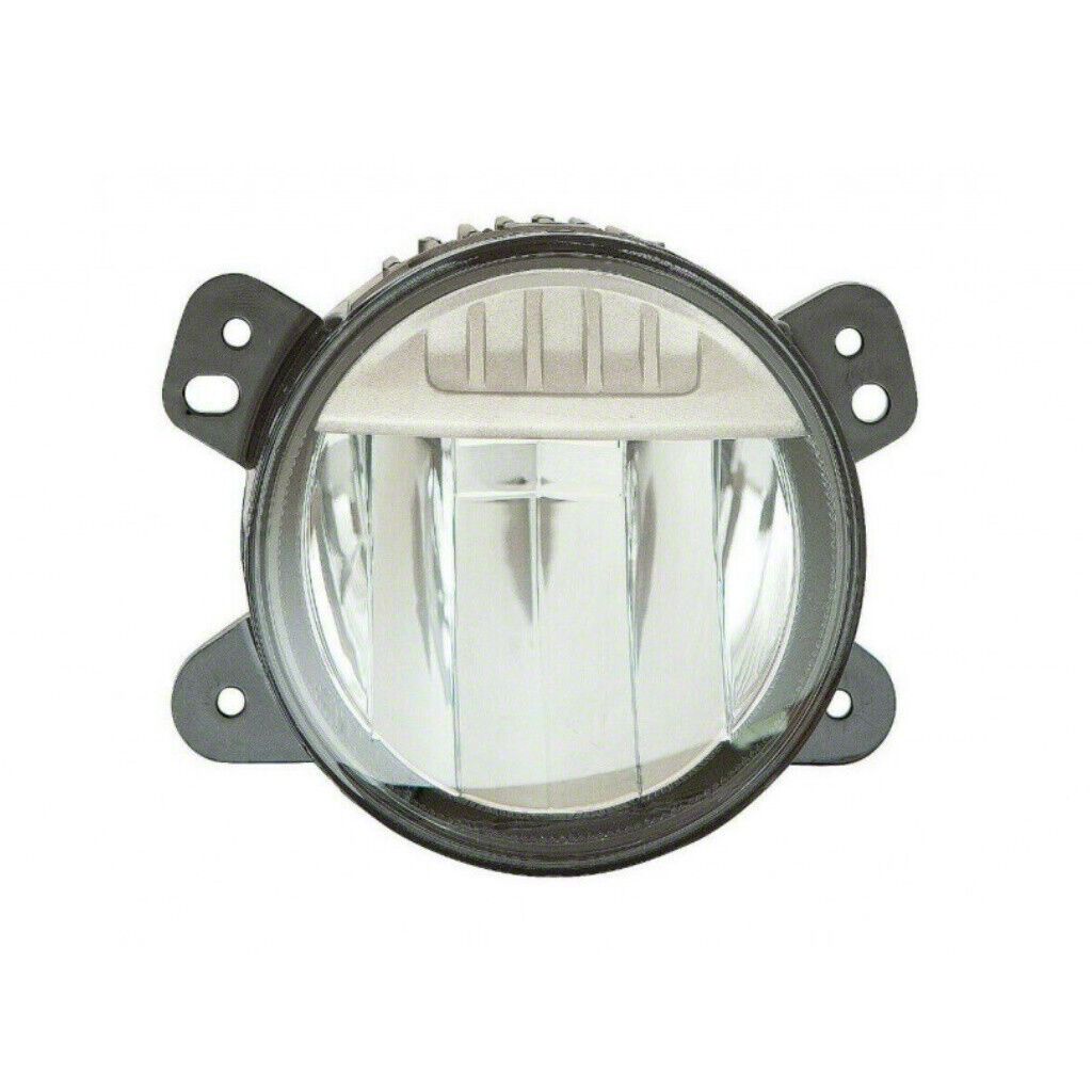 Jeep Wrangler CAPA Replacement LED Fog Light; 4-Tab Bracket (17-26 Jeep ...