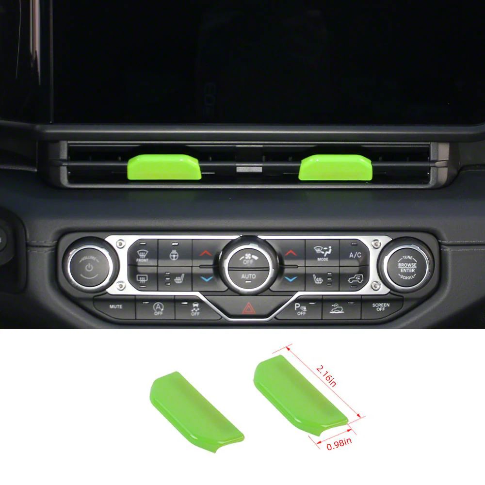 Jeep Wrangler Center Console A/C Vent Adjustment Trim; Green (24-26 ...