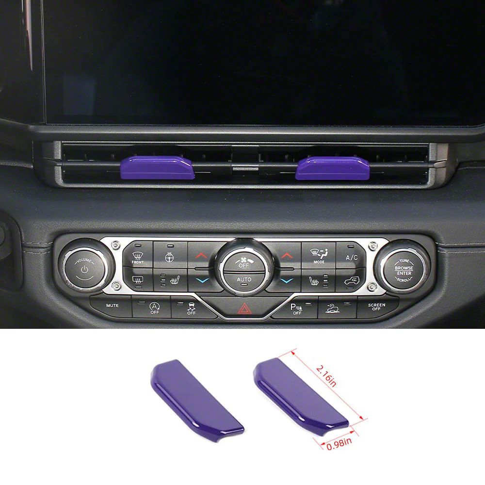 Jeep Wrangler Center Console A/C Vent Adjustment Trim; Purple (24-26 ...