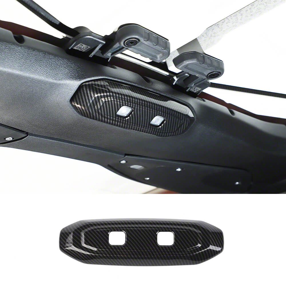 Jeep Wrangler Center Overhead Light Trim Cover; Carbon Fiber (24-26 ...