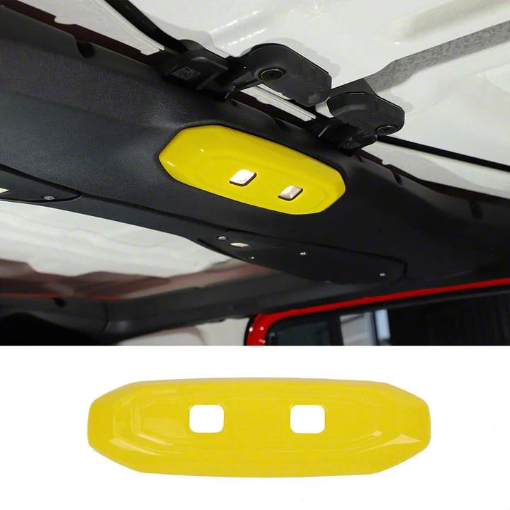 Jeep Wrangler Center Overhead Light Trim Cover; Yellow (24-26 Jeep ...