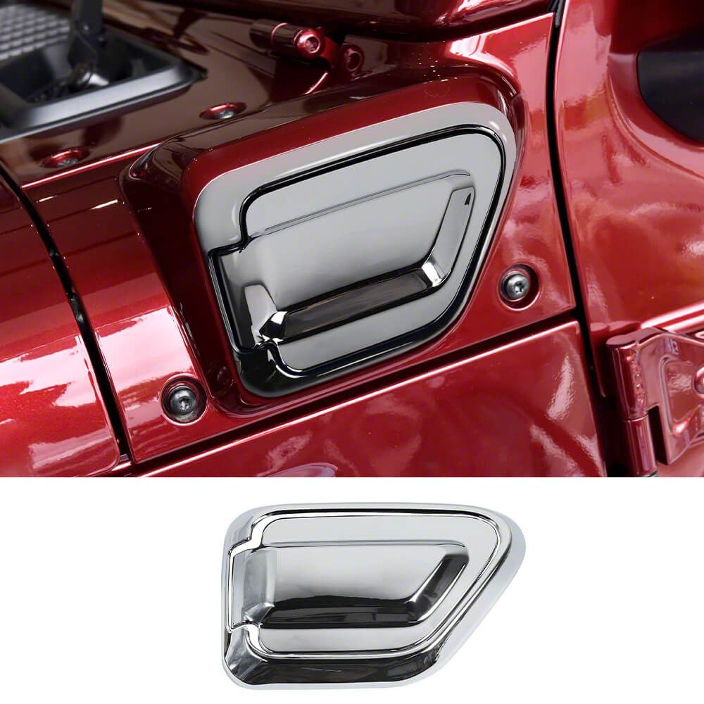 Jeep Wrangler Charging Port Cover Trim; Chrome (21-26 Jeep Wrangler JL ...