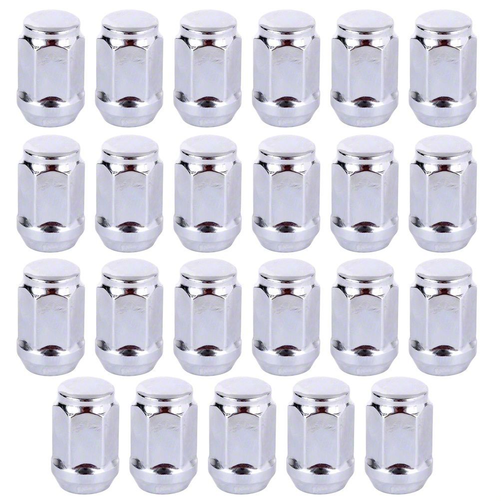 Jeep Wrangler Chrome Acorn Lug Nuts; 1/2-Inch x 20; Set of 23 (87-18 ...