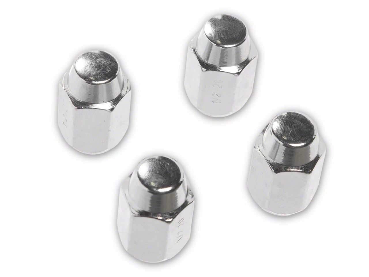 Jeep Wrangler Chrome Acorn Wheel Lug Nuts; 1/2-Inch x 20; Set of 4 (87 ...