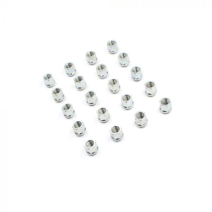 Jeep Wrangler Chrome Bulge Acorn Lug Nut Kit; 14mm x 1.5; Set of 20 (18 ...
