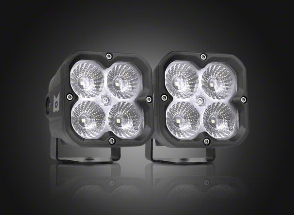 Jeep Wrangler Concept Series 3-Inch Cube LED Pod Lights; Flood Beam ...