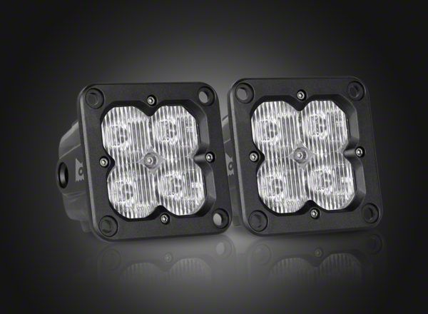 Jeep Wrangler Concept Series 3-Inch Flush Mount Cube LED Pod Lights ...