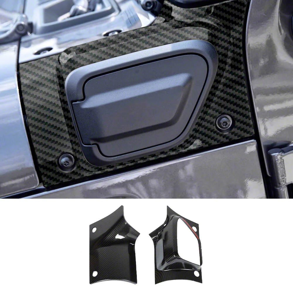 Jeep Wrangler Cowl Body Armor; Black Carbon Fiber (21-26 Jeep Wrangler ...
