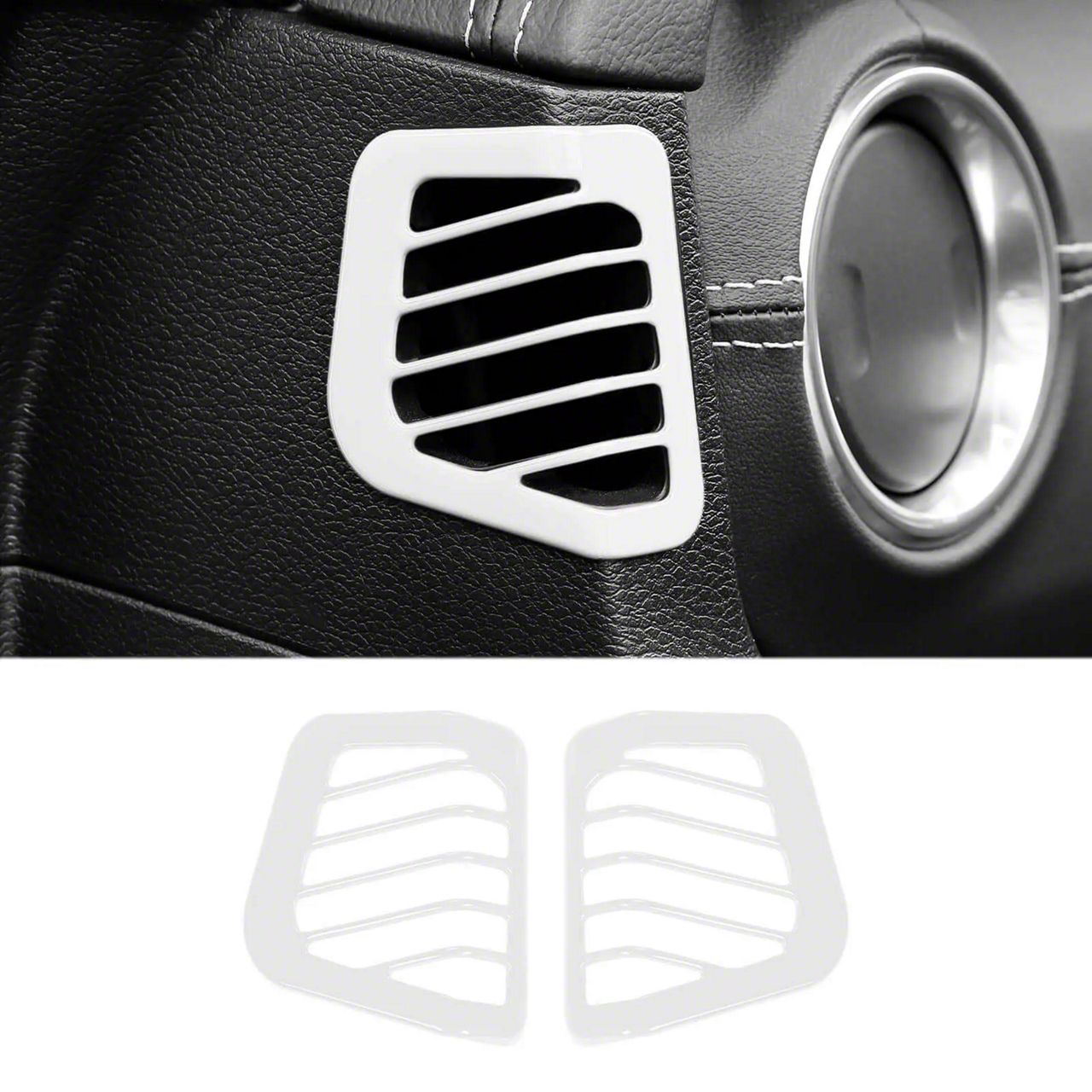 Jeep Wrangler Dashboard Side Air Vent Trim; White (18-23 Jeep Wrangler ...