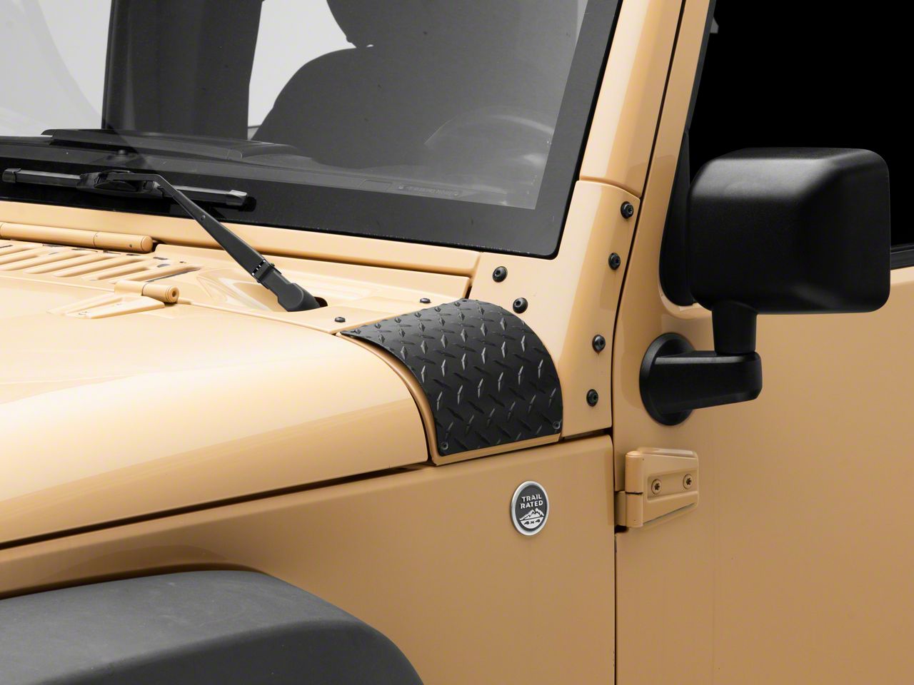 Diamond Tread Outer Cowl Cover Black 07 18 Jeep Wrangler JK
