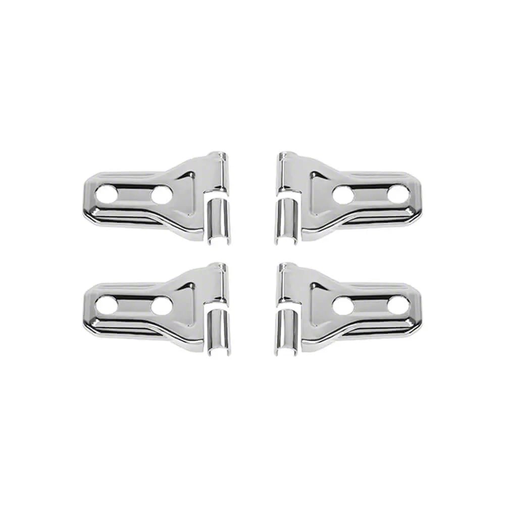 Jeep Wrangler Door Hinge Covers; Chrome (18-26 Jeep Wrangler JL 2-Door ...