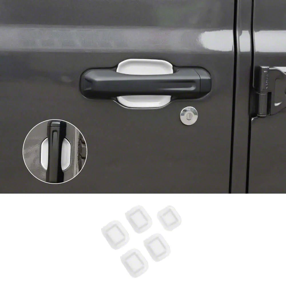 Jeep Wrangler Door and Tailgate Outer Door Bowl Trim; White (18-26 Jeep ...