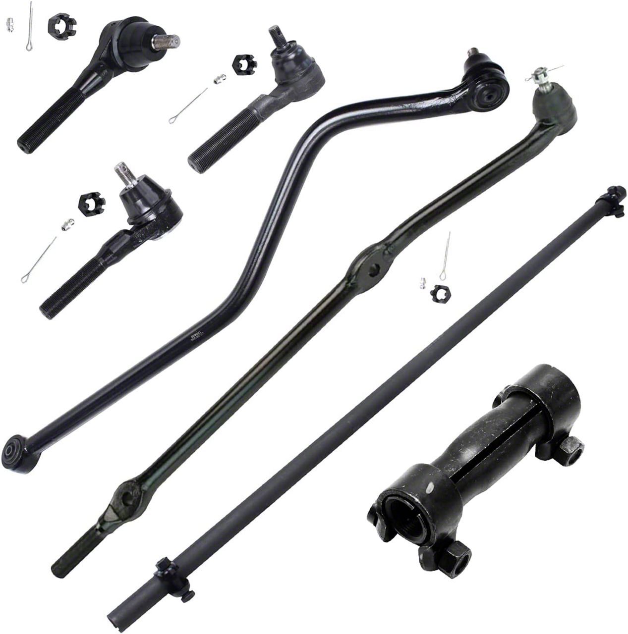 Jeep Wrangler Drag Link with Tie Rods and Track Bar (97-06 Jeep Wrangler TJ) - Free Shipping