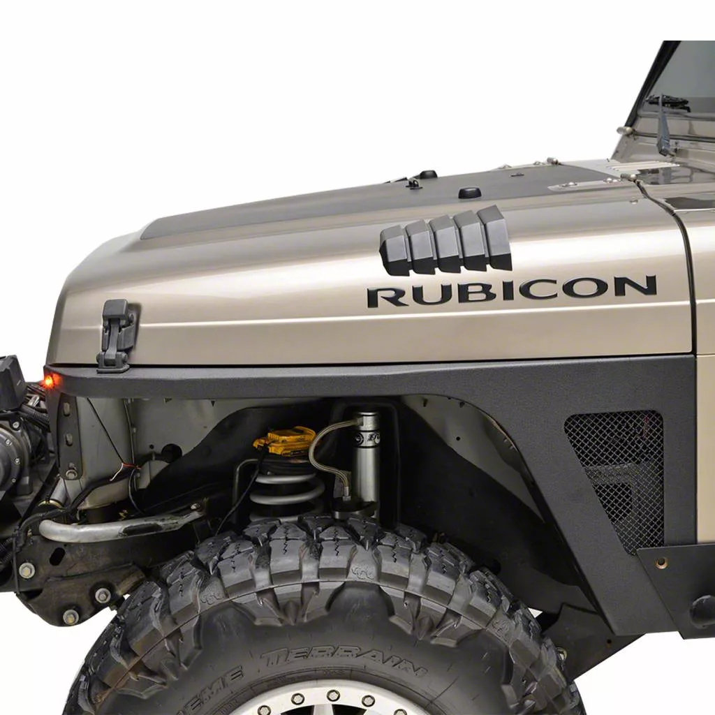 Jeep Wrangler Edge Front Fenders with Amber LED Lights (97-06 Jeep ...