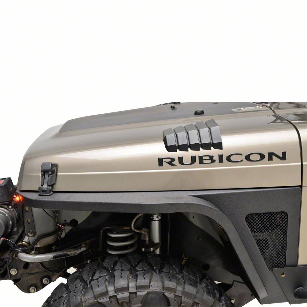 Jeep Wrangler Edge Front Fenders with Flair and Amber LED Lights (97-06 ...