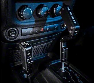 Jeep Wrangler Engraver Series Shift Knob and Transfer Case Knob Handle Kit Silver 07 18 Jeep Wrangler JK Free Shipping