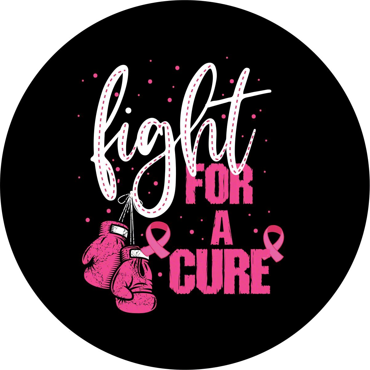 Jeep Wrangler Fight for the Cure Boxing Gloves Spare Tire Cover; Black ...