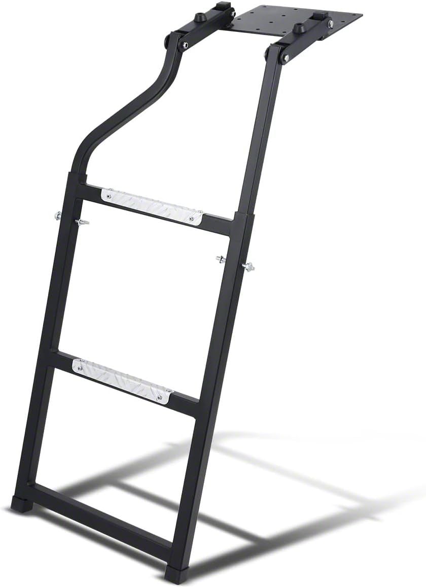 Jeep Wrangler Foldable Tailgate Ladder; Black - Free Shipping