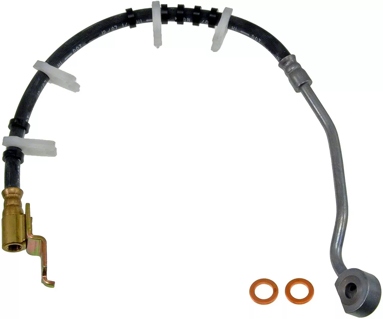 Jeep Wrangler Front Brake Hydraulic Hose; Passenger Side (93-95 Jeep ...