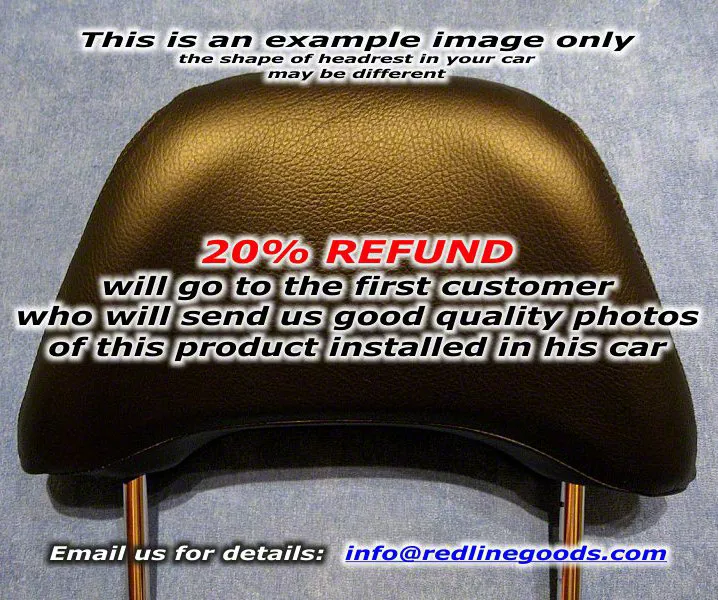Jeep Wrangler Front Headrest Cover; Black Leather with Black Stitching ...