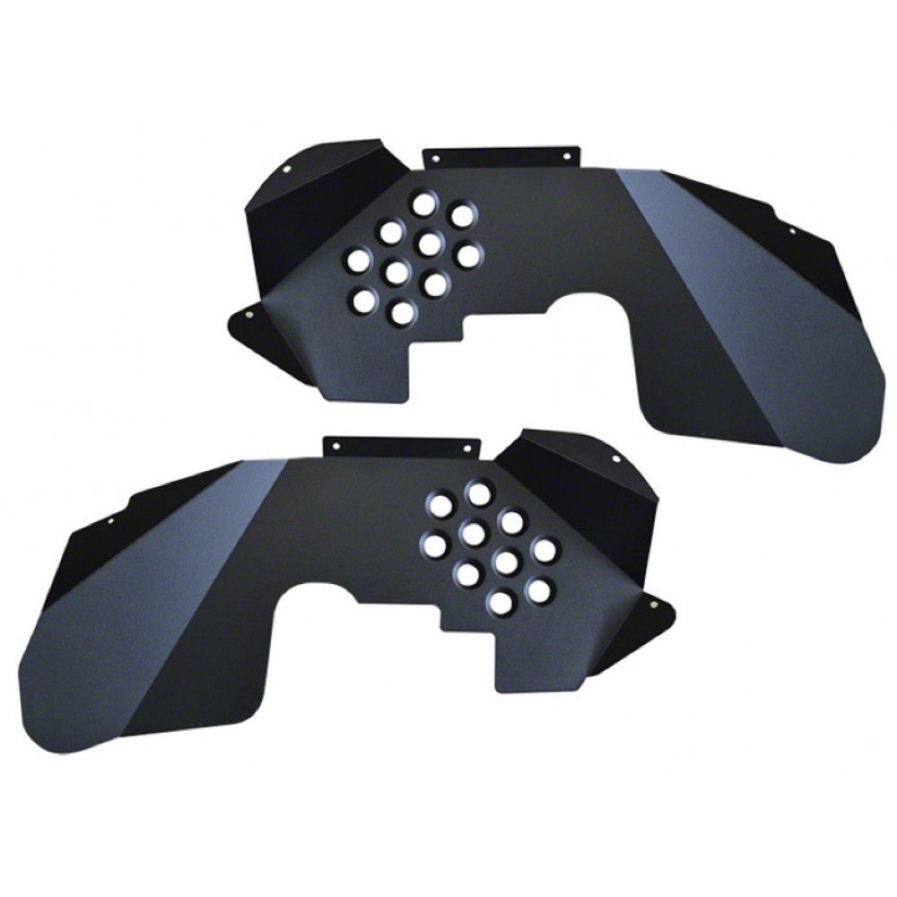 Jeep Wrangler Front Inner Fender Kit with Inserts; Bare Metal (07-18 ...