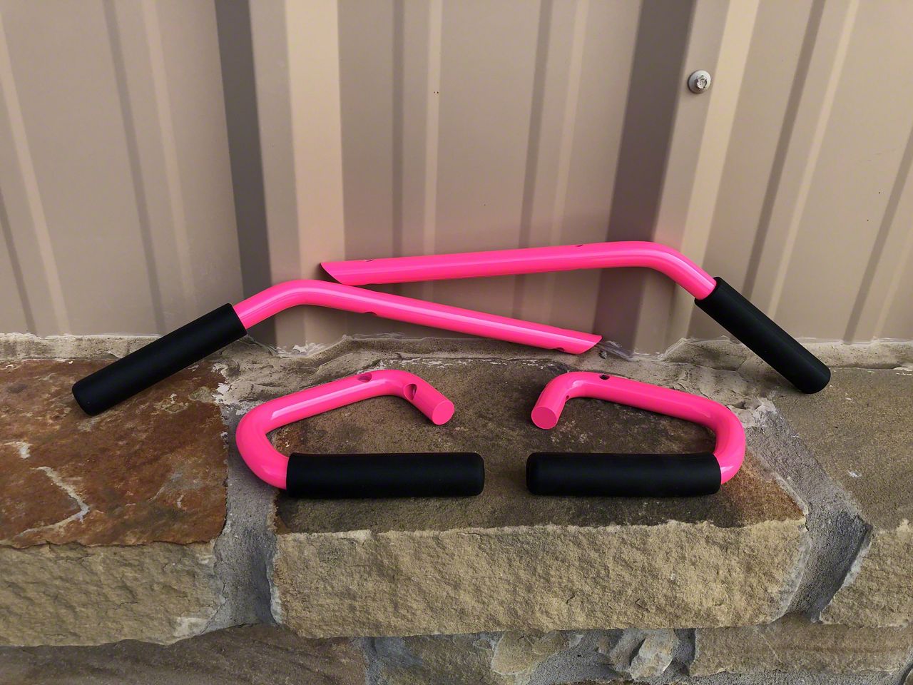 Jeep Wrangler Front and Rear Grab Handles; Pink (07-18 Jeep Wrangler JK ...