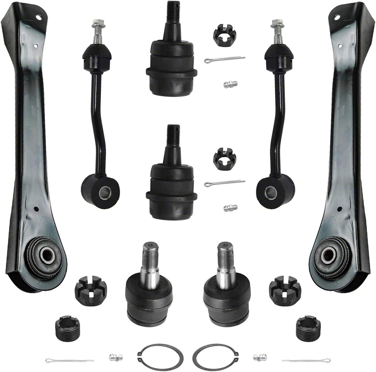 Jeep Wrangler Front Upper Control Arms with Ball Joints and Sway Bar ...