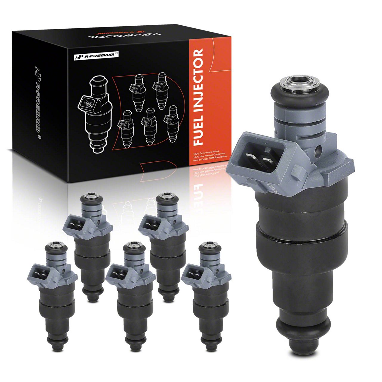 Jeep Wrangler Fuel Injectors; Set of 6; Gray (97-98 4.0L Jeep Wrangler ...