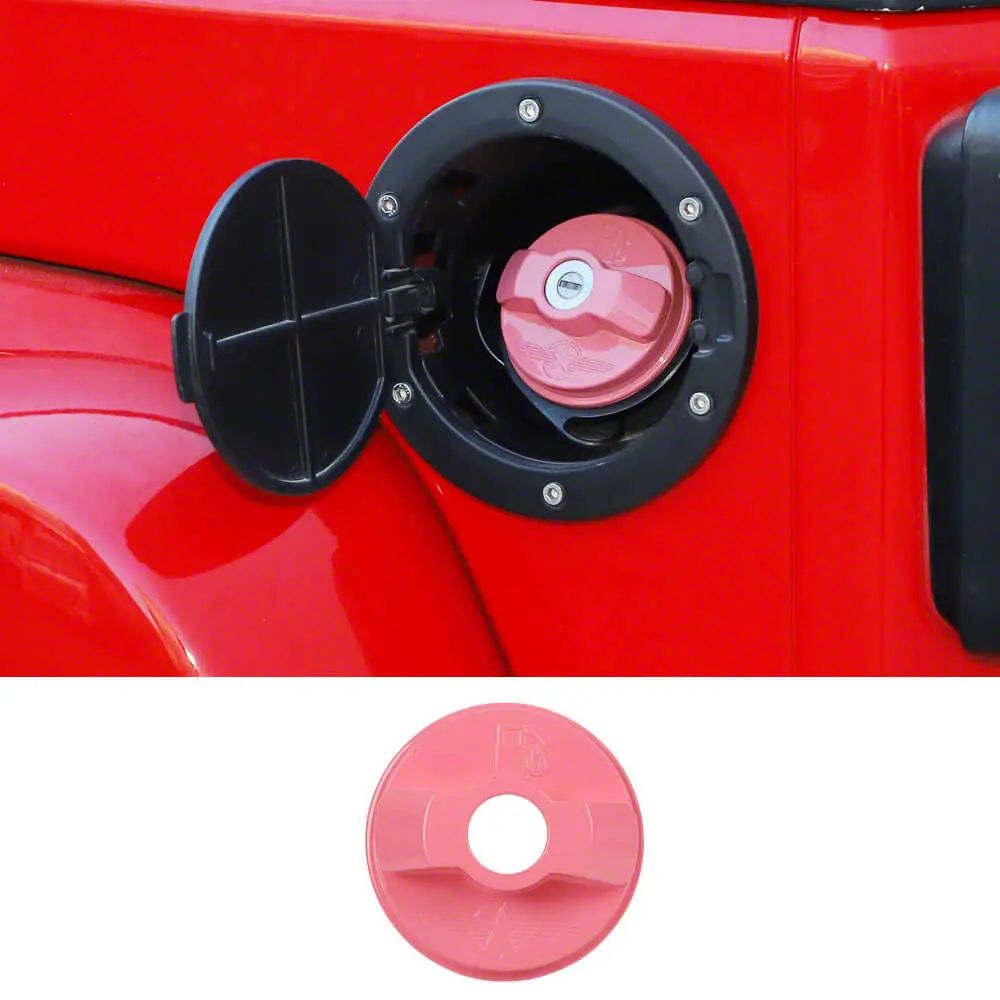 Jeep Wrangler Fuel Tank Cap Cover; Pink (07-26 Jeep Wrangler JK & JL ...