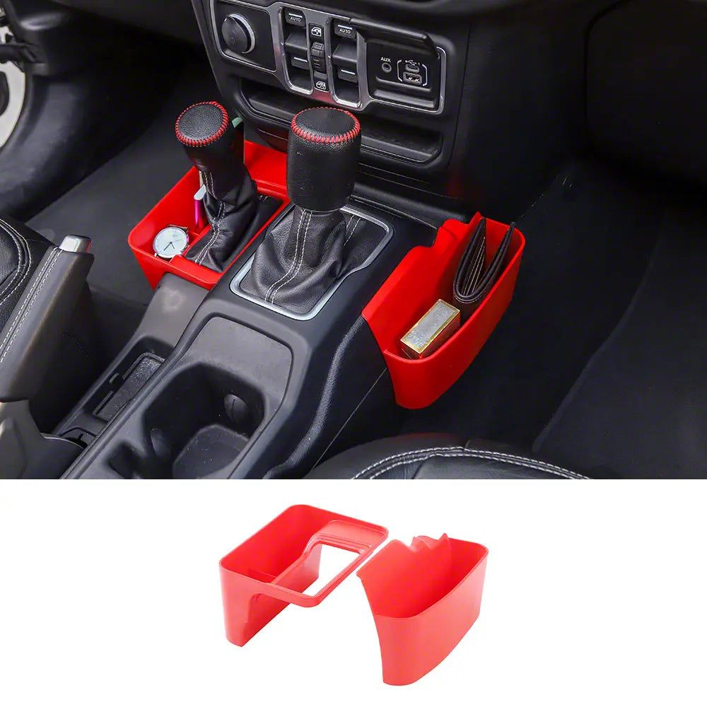 Jeep Wrangler Gear Shift Storage Box Tray; Red (18-26 Jeep Wrangler JL ...