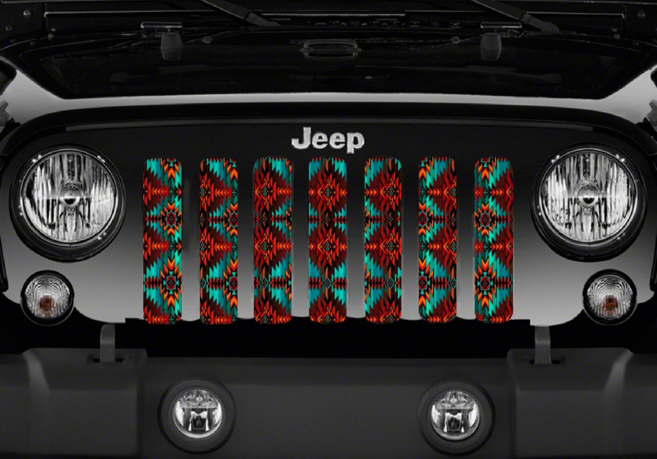 Jeep Wrangler Grille Insert; Aztec Frostfire (18-23 Jeep Wrangler JL w ...
